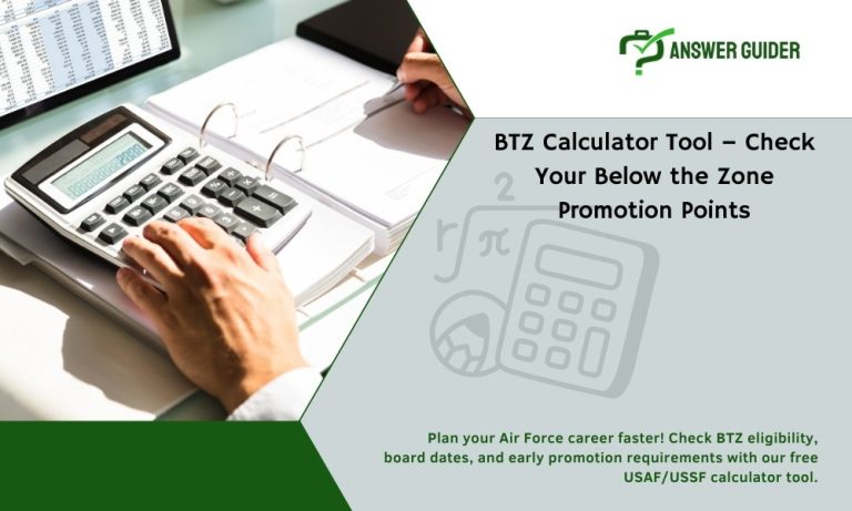 Free BTZ Calculator for Air Force Promotions 2025